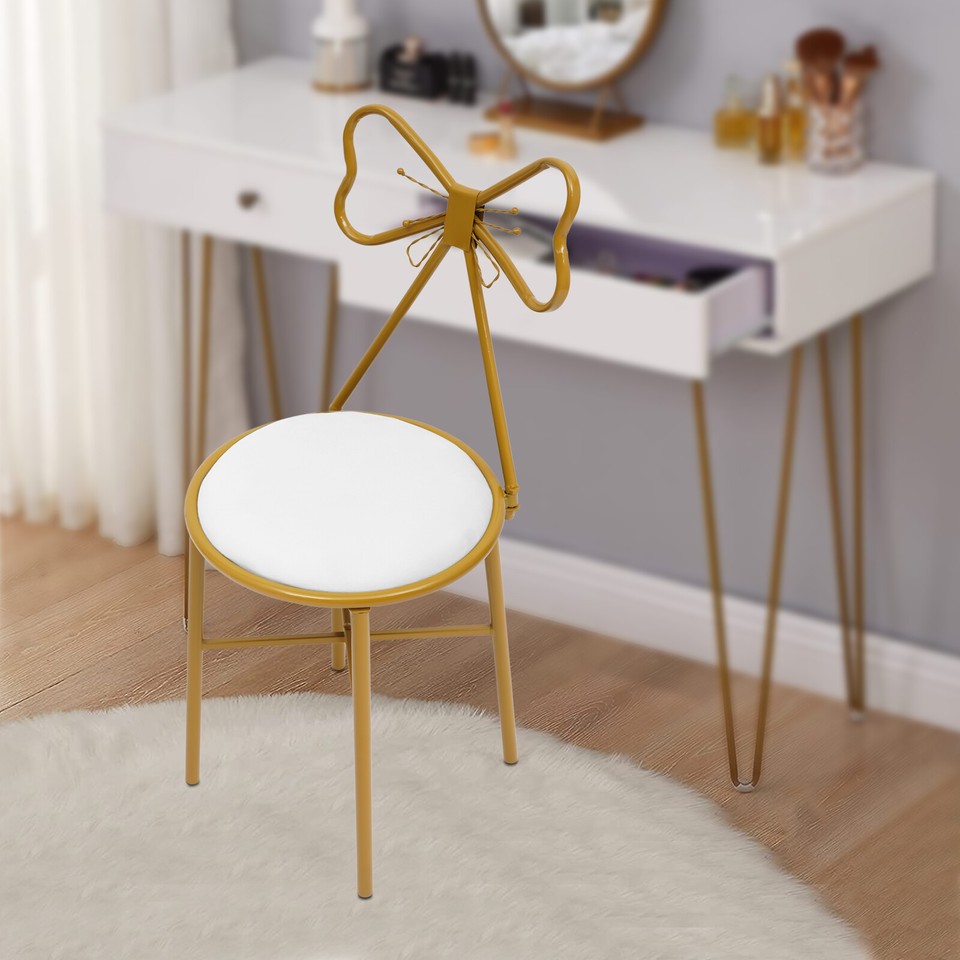 Butterfly Backrest Chair Vanity Stool Velvet Stool Chair Makeup Chair ...