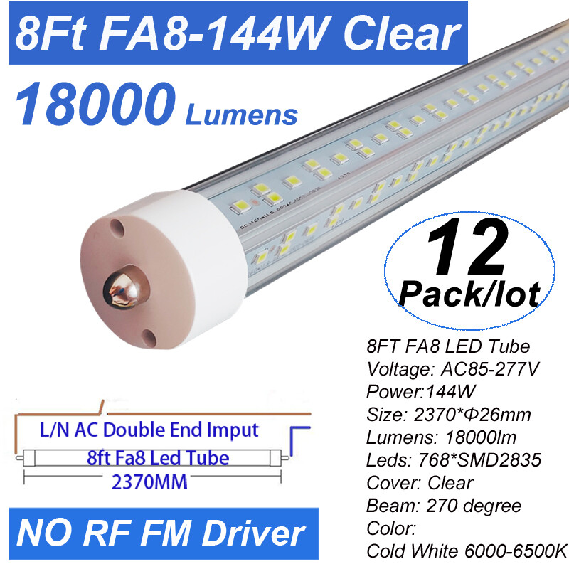 48" 72W 4Ft 4Feet 6000K~6500K LED T8 Fluorescent Replacement Tube Light ...
