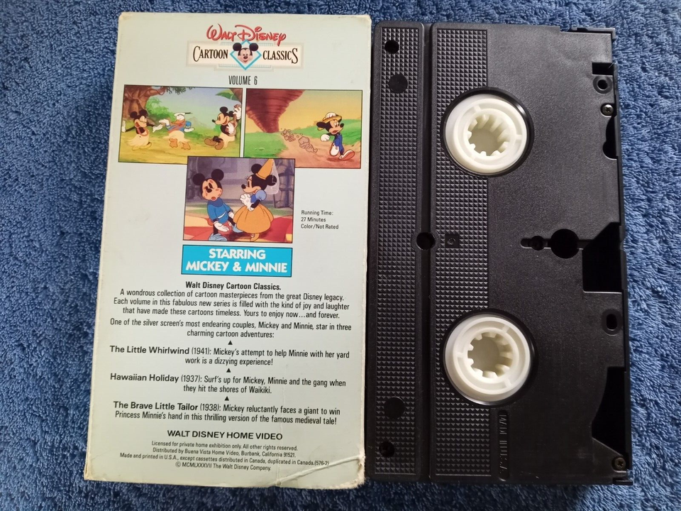 Walt Disney Cartoon Classics Vol. 6 Mickey Minnie Mouse Kids VHS Play ...