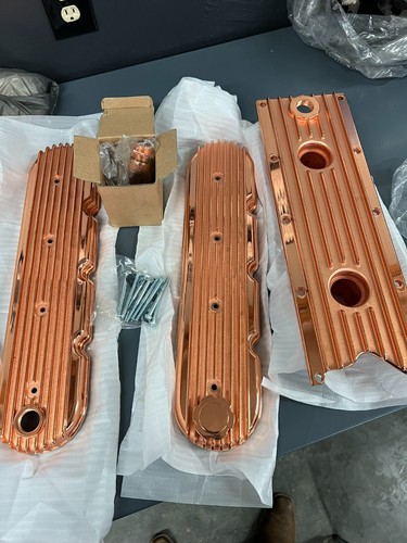 Finned LS Valve and Valley Cover - Copper Plated | eBay