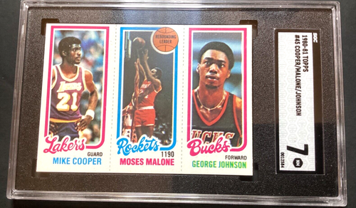 1980 Topps Moses Malone Cooper Johnson HOF Houston Rockets SGC 7 Near ...
