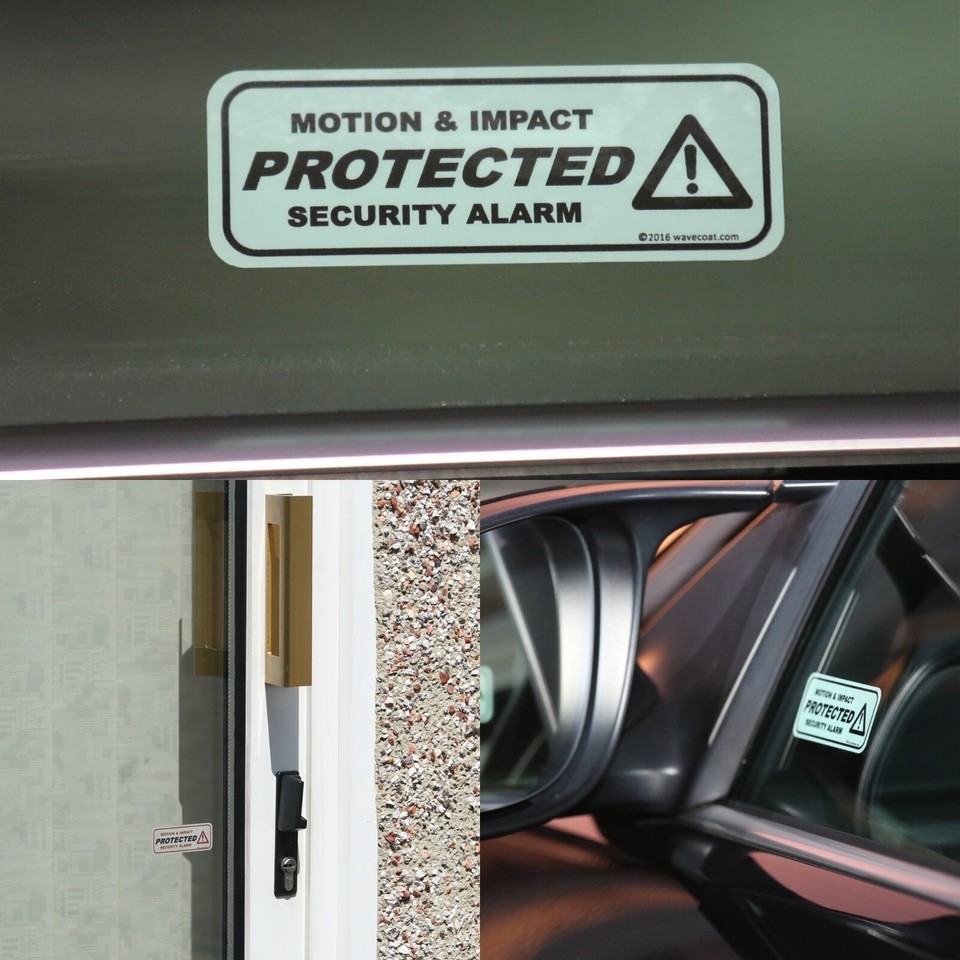 2 x WINDOW WARNING STICKERS INTERNAL GPS TRACKER OBD PORT DISABLED ...