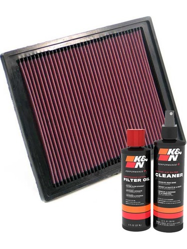 K&N Air Filter 33-2337 + Recharge Kit fits Saab 9-3 1.9 D75,D79,E79 ...