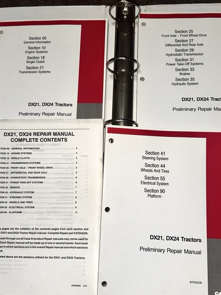 Case IH DX21 DX24 tractor factory service repair manual OEM ** | eBay