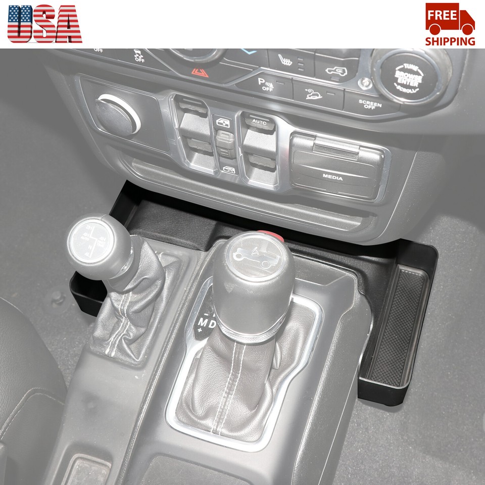 For 2018+ Jeep Wrangler JL 2/4Door Gear Shifter Storage Box Interior ...