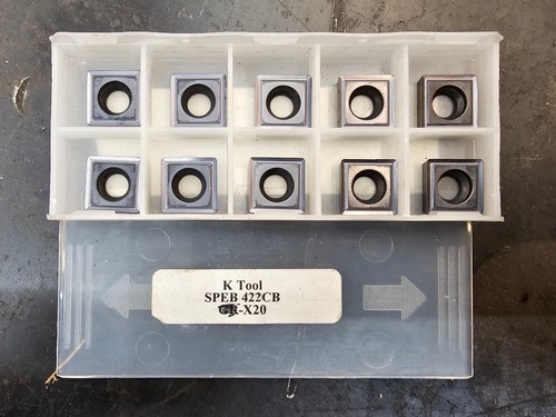 Qty 10 K-Tool SPEB 422 CB SPEB422CB X20 Grade Carbide Inserts | eBay