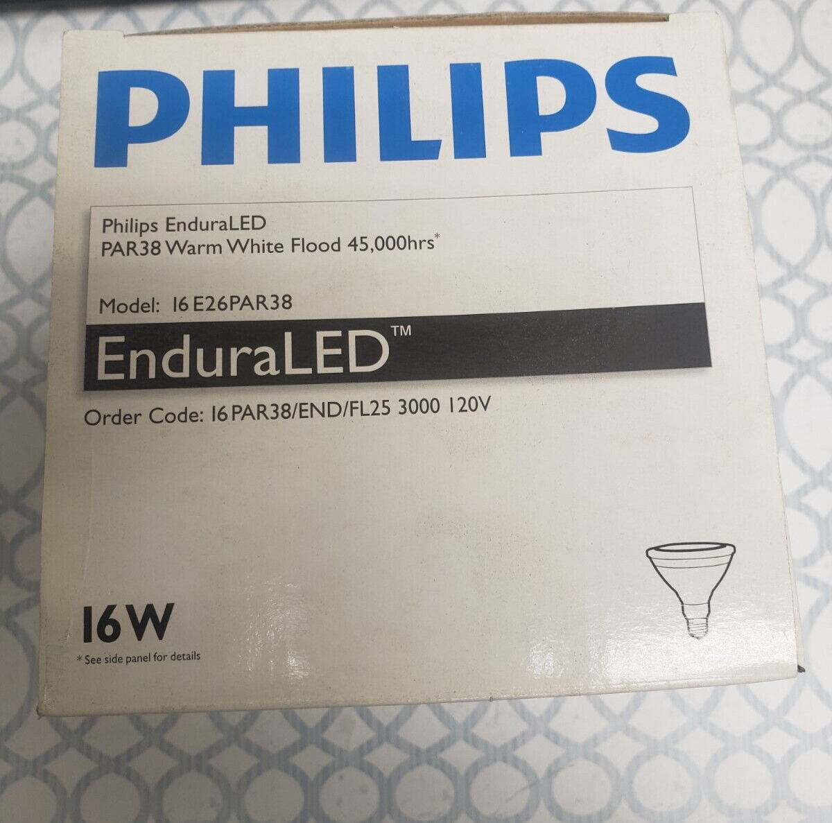NEW PHILIPS ENDURA LED 16PAR38/END/FL25, 3000 120V 16W WARM WHITE | eBay
