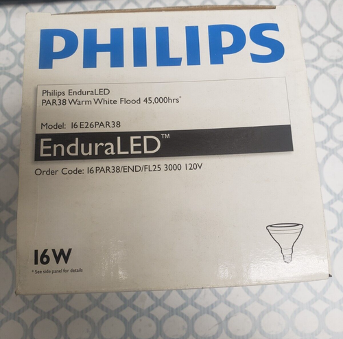 PHILIPS ENDURA LED 16PAR38/END/FL25, 3000 120V 16W WARM WHITE (BOX OF 6 ...