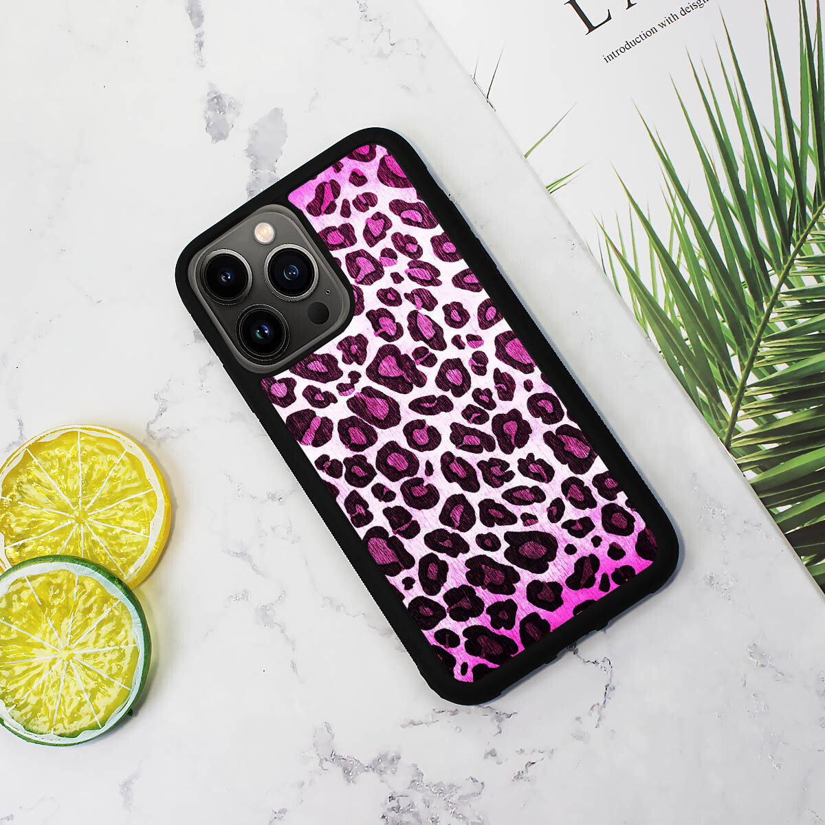 ( For iPhone 15 Pro ) Back Case Cover H23060 Purple Leopard | eBay