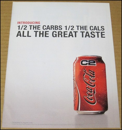 2004 Coca-Cola C2 Print Ad Advertisement Vintage 8"x10.25" Introducing ...