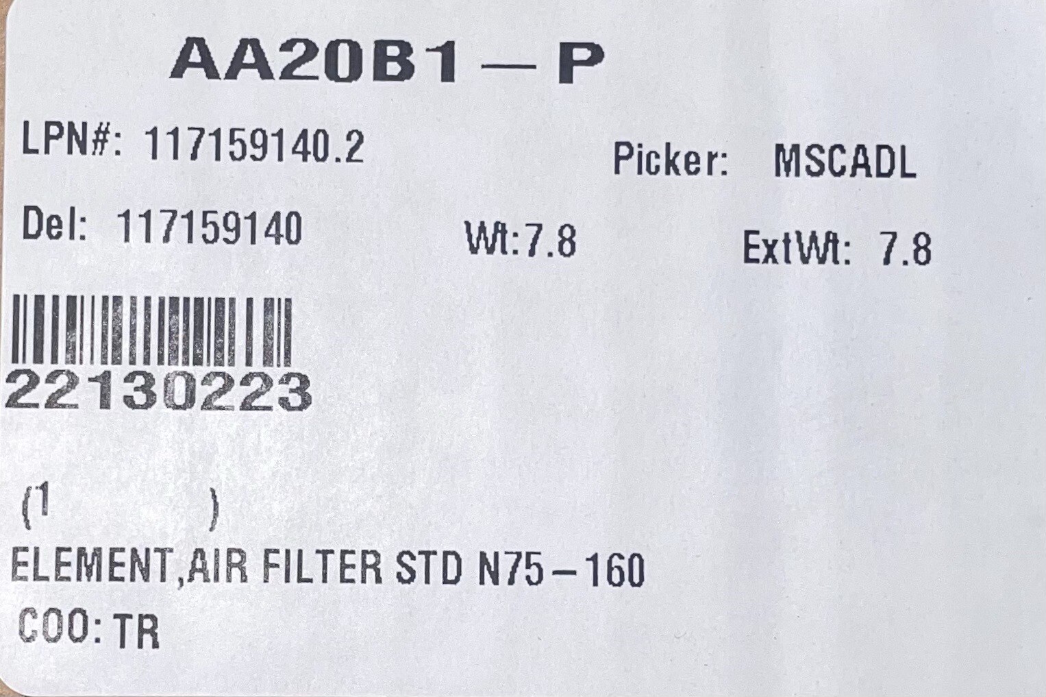 22130223 Ingersoll Rand OEM Compatible Air Filter for sale online | eBay