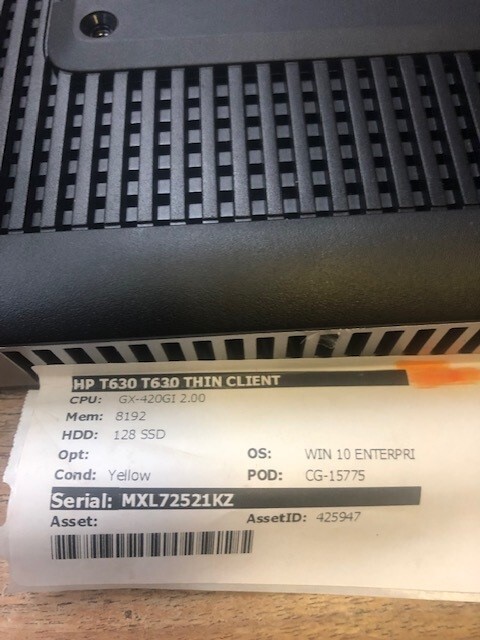 HP T630 THIN CLIENT + PSU Only, 128GBF/8GBR/ 2 SERIAL PORTS-NO OS | eBay UK
