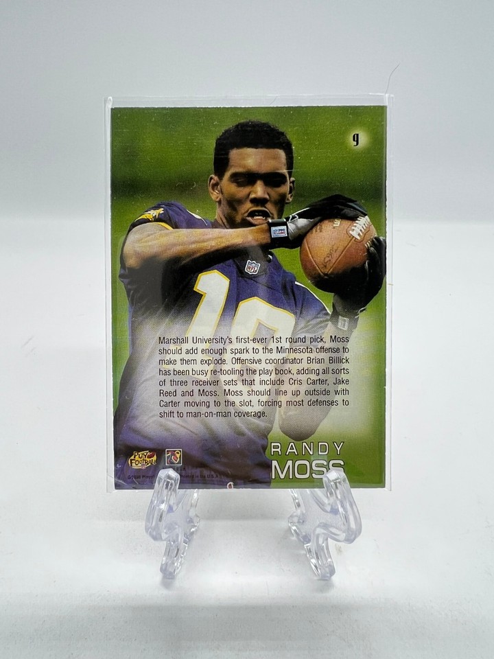 1998 Playoff Draft Pick Randy Moss #9 Gold Foil Rookie RC | eBay