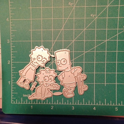 Universal thin metal die cut tool Simpsons Maggie Bart skateboard Lisa ...