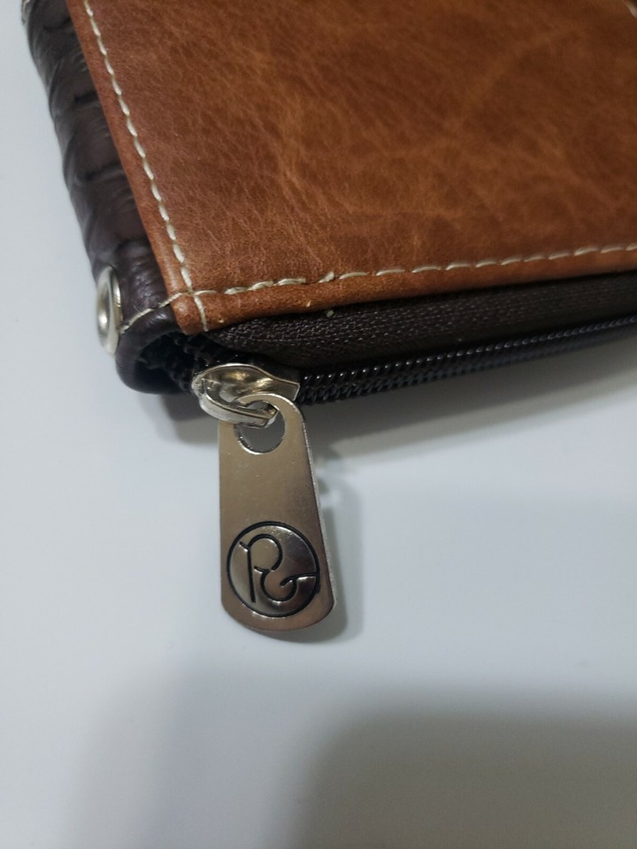 New P & G COLLECTION WRISTLET WALLET PURSE Vegan lot de 4 brown and ...