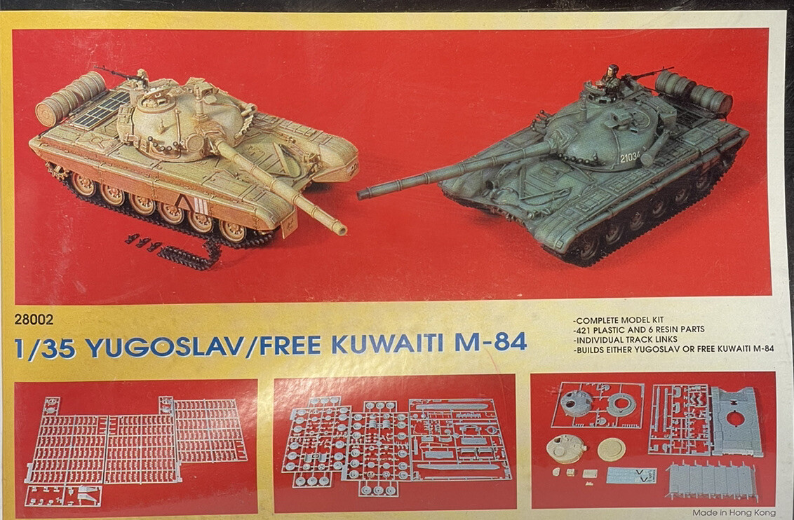 MIB M-84 Yugoslav/Free Kuwaiti Tank - Resin & Plastic kit - Kirin in 1/ ...