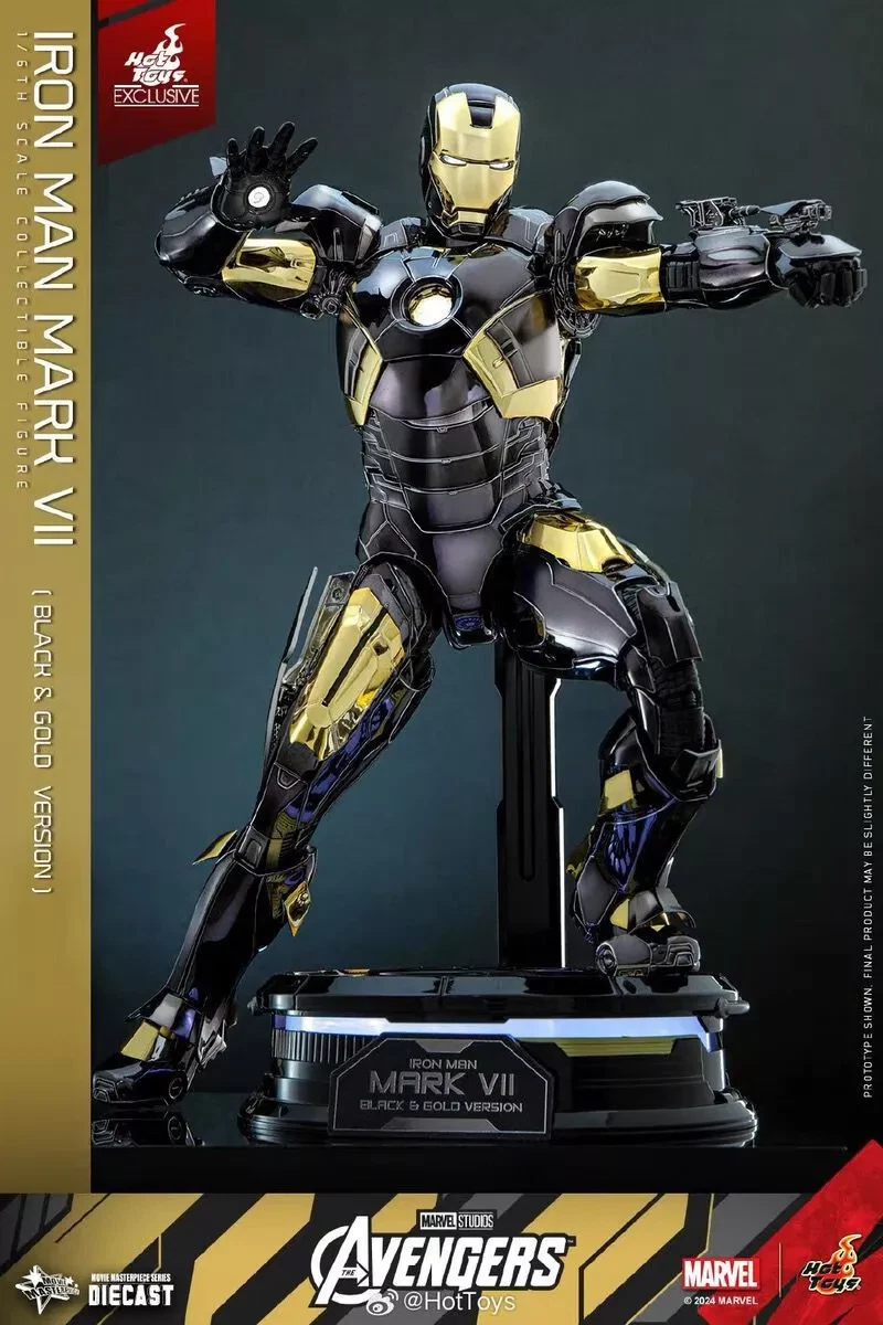 IN STOCK New Hot Toys MMS741D61 Iron Man Mark VII Black And IN STOCK New Hot Toys MMS741D61 Iron Man Mark VII Black And