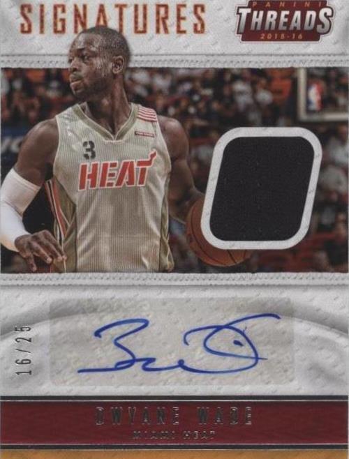 2015-16 Panini Threads - Signatures Dwyane Wade #TS-DWD /25 (AU, MEM ...