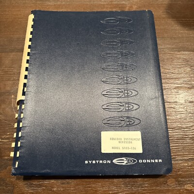 Manuals & Books - Systron Donner Model