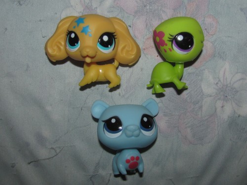 LPS Littlest Pet Shop Set 3 Paint Splashin' Blind Bag - 3519, 3516 3524 ...