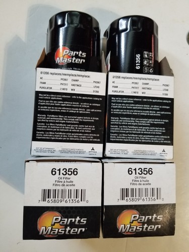 Four (4) Parts Master 61356 Engine Oil Filters Fram PH7317 WIX 51356 AC ...