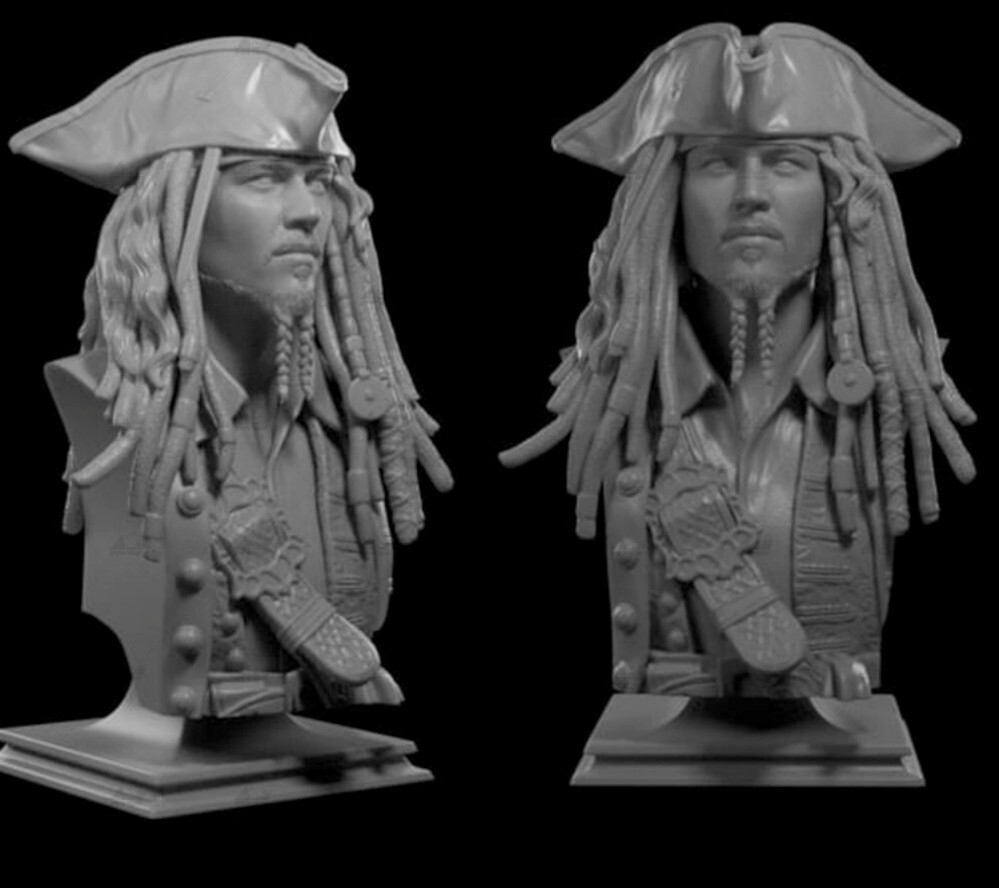 60mm resin bust figure model The protagonist of the movie, Captain ...