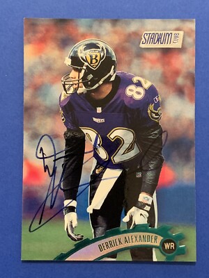 DERRICK ALEXANDER Signed 1997 TSC #109 Ravens Michigan Wolverines ...