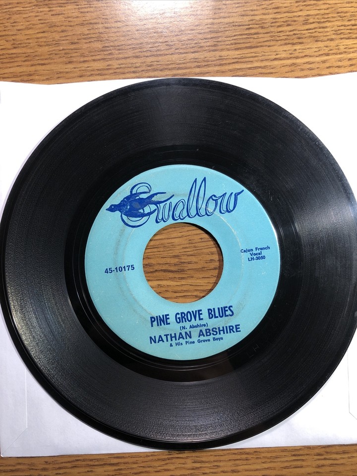 NATHAN ABSHIRE 45 Musicians Life / Pine Grove Blues CAJUN LOUISIANA ...