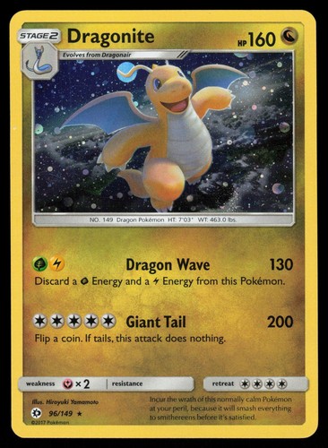 Dragonite 96/149 Cosmos Holo Pokemon Sun & Moon LP | eBay