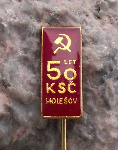 1971 Czechoslovakia Communist Party KSC 50th Anniversary Holesov Pin ...