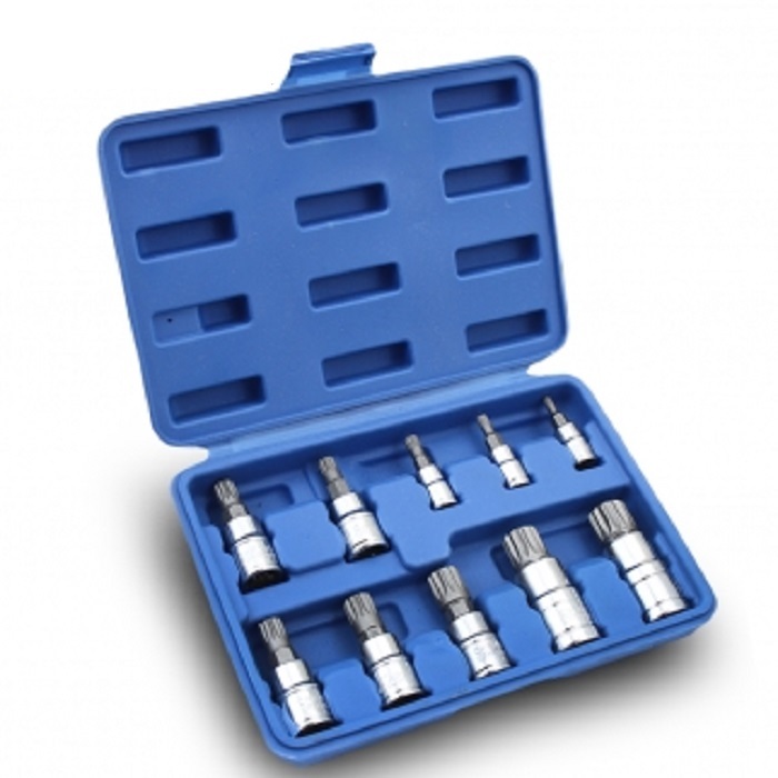 20pc XZN 12 Point MM Triple Square Spline Bit Socket Set Tamper Proof ...