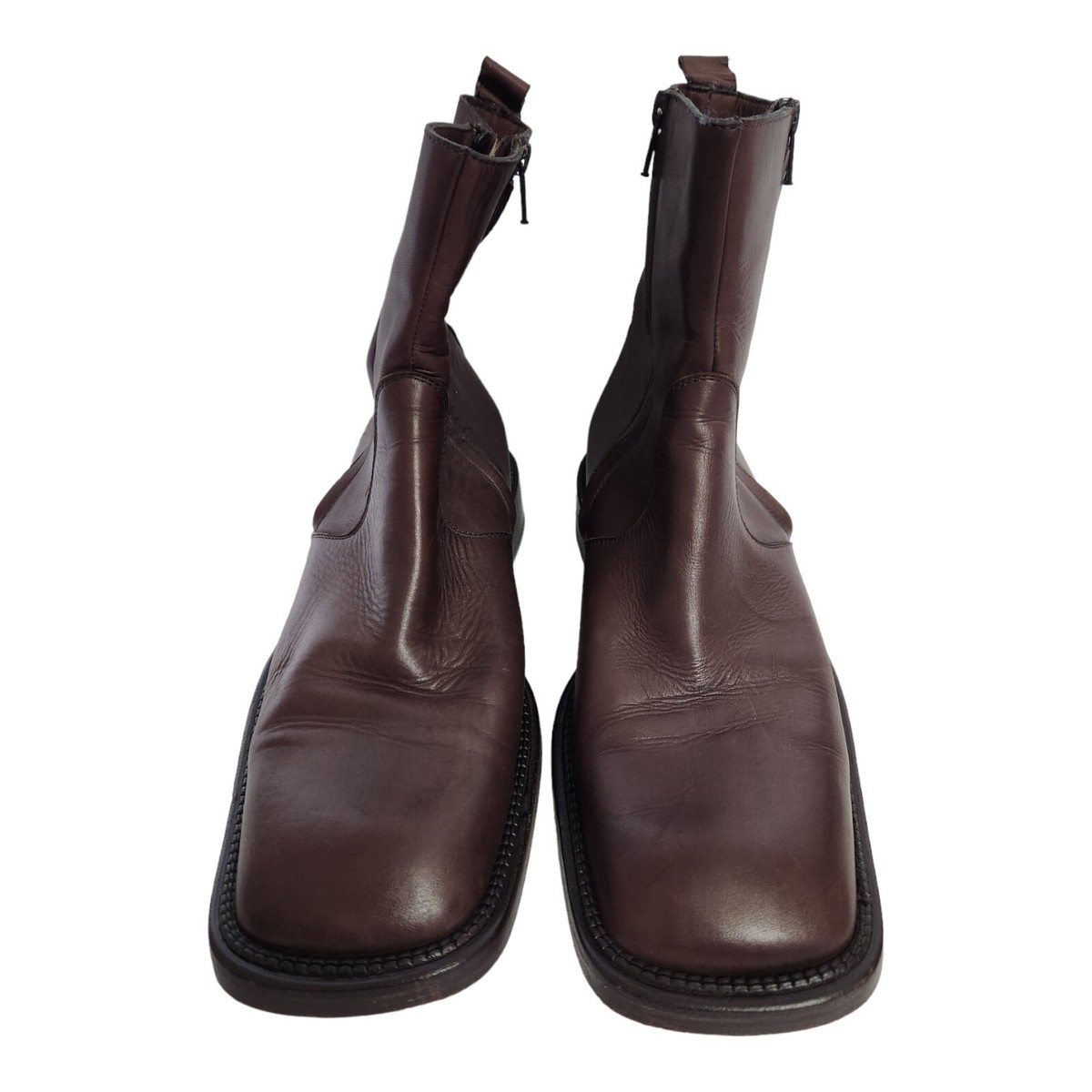 Costume National Homme Mens Brown Double Zipper Boots UK 8.5 Costume National Homme Mens Brown Double Zipper Boots UK 8.5