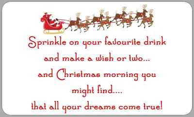 Magic Santa Hot Chocolate Stickers Christmas Poem Labels | eBay UK