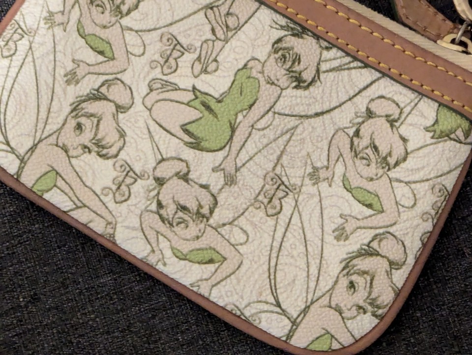 Dooney and Bourke Disney Tinkerbell coin purse wristlet w/ strap | eBay