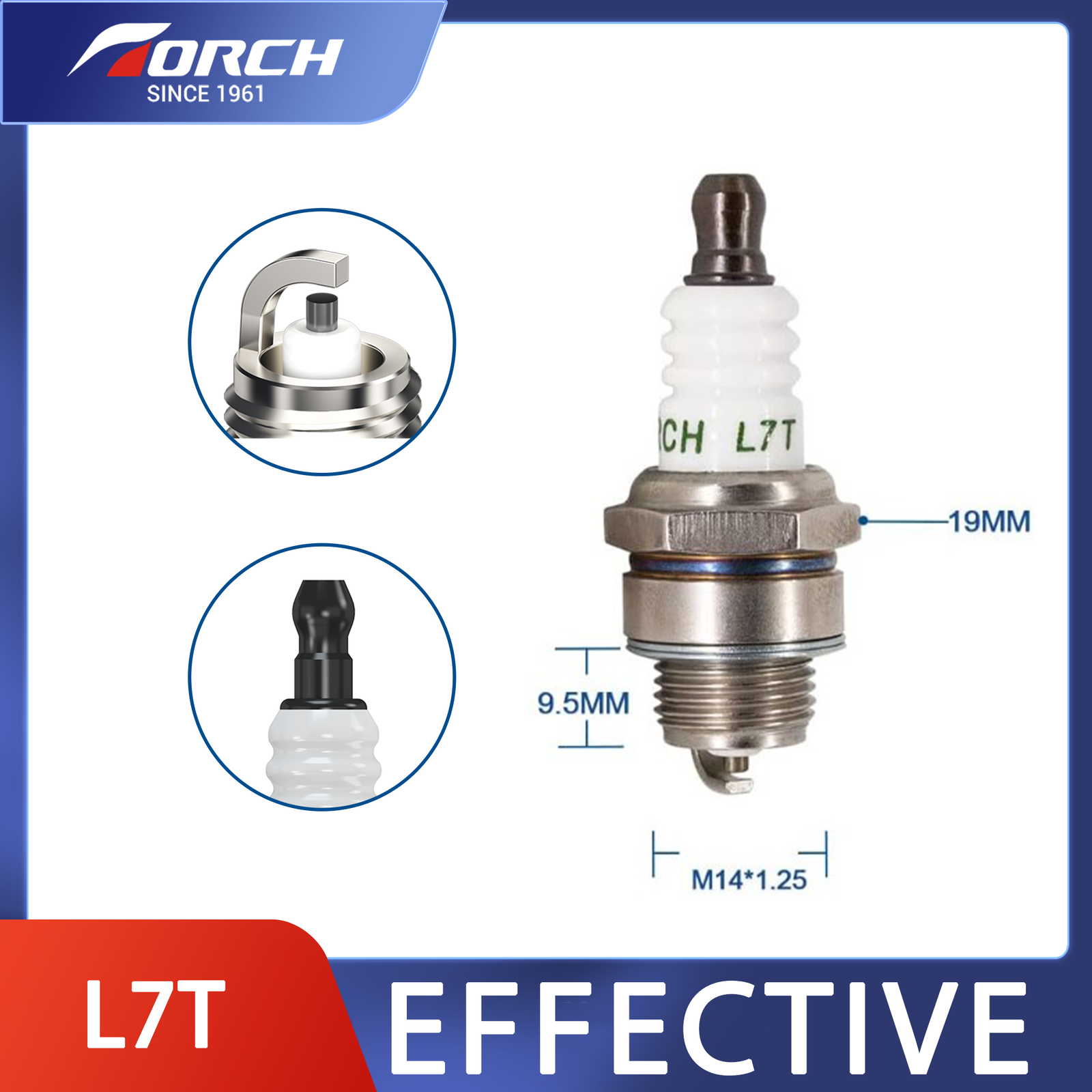 2pcs Original TORCH L7T Spark Plug Replace for Denso W22MP-U WS6F for ...