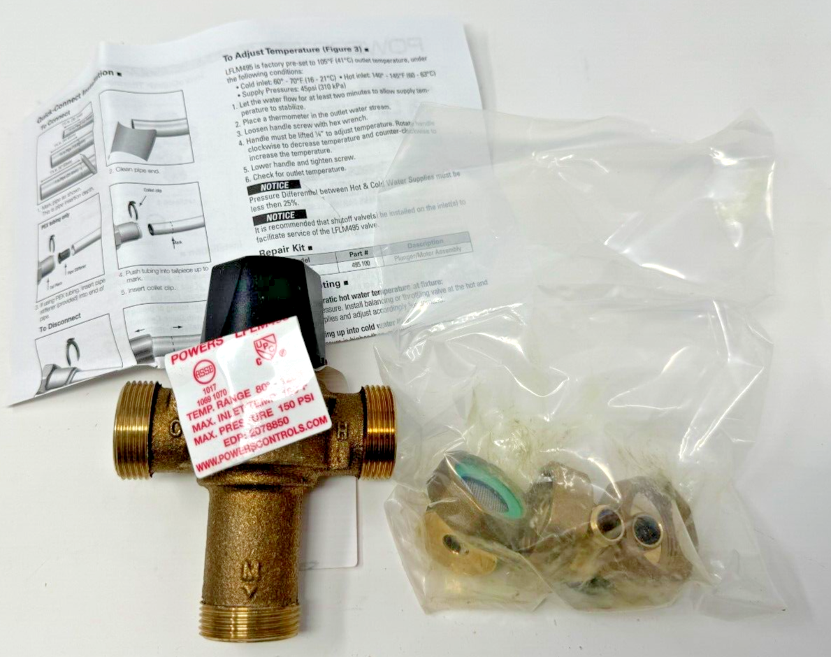 POWERS LFLM495-4 HydroGuard thermostatic tempering Valve for sale ...