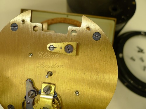 r) Vintage ELLIOTT Bracket/Mantel Clock & Movement *NOT WORKING/SPARES ...