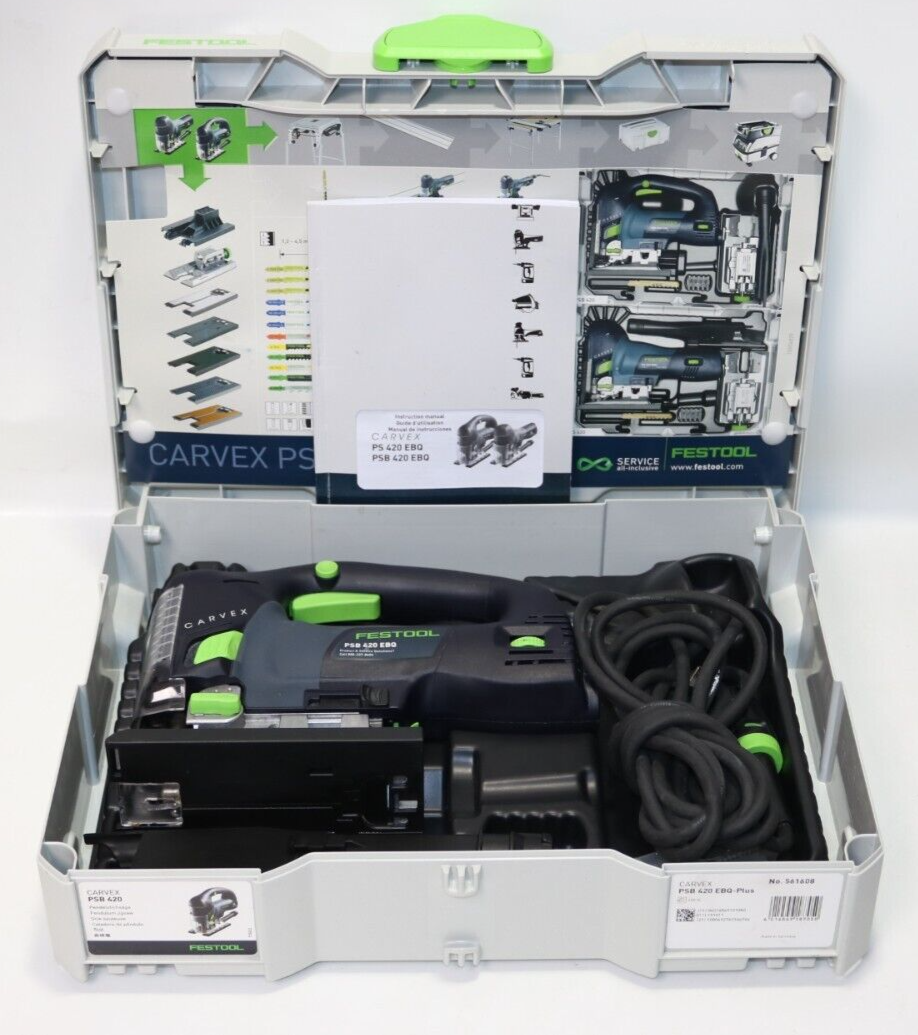Festool Carvex Jigsaw PS 420 EBQ-Plus Woodworking Cabinet Tool - READ ...
