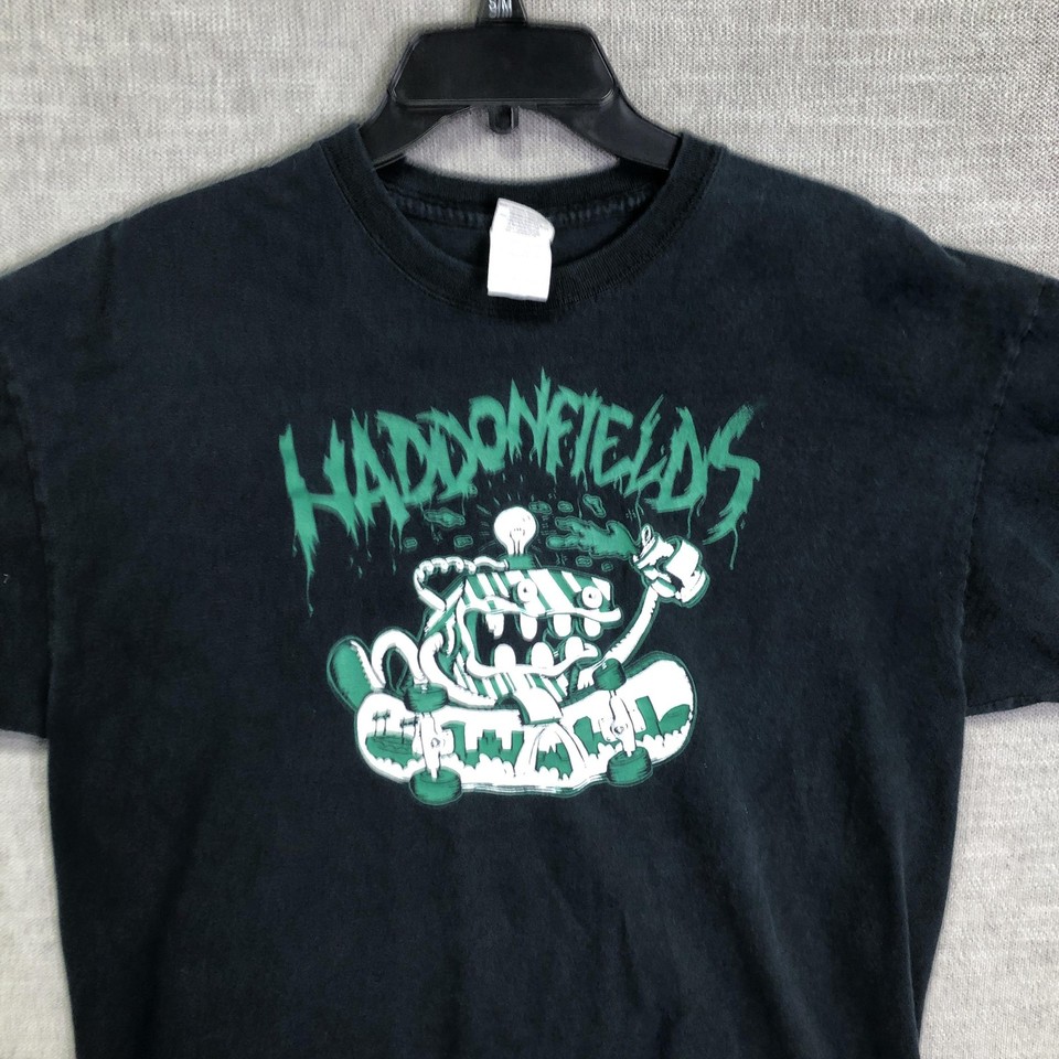 Haddonfields Shirt Mens L Black Skateboard Monster Graphic Horror Tee ...