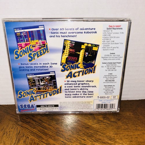 Sonic CD (Sega PC Collection, 1997) PC CD Rom Game Windows 95 Untested ...
