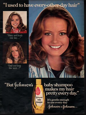 1976 Vintage ad Johnson & Johnson Shampoo Haircare Product Model 07/14 ...