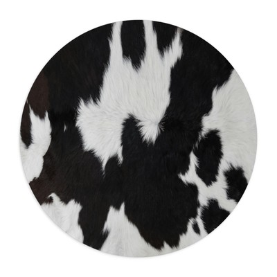 Cowhide Cow Skin Print Cowboy Cowgirl Western Round Mousepad Computer ...