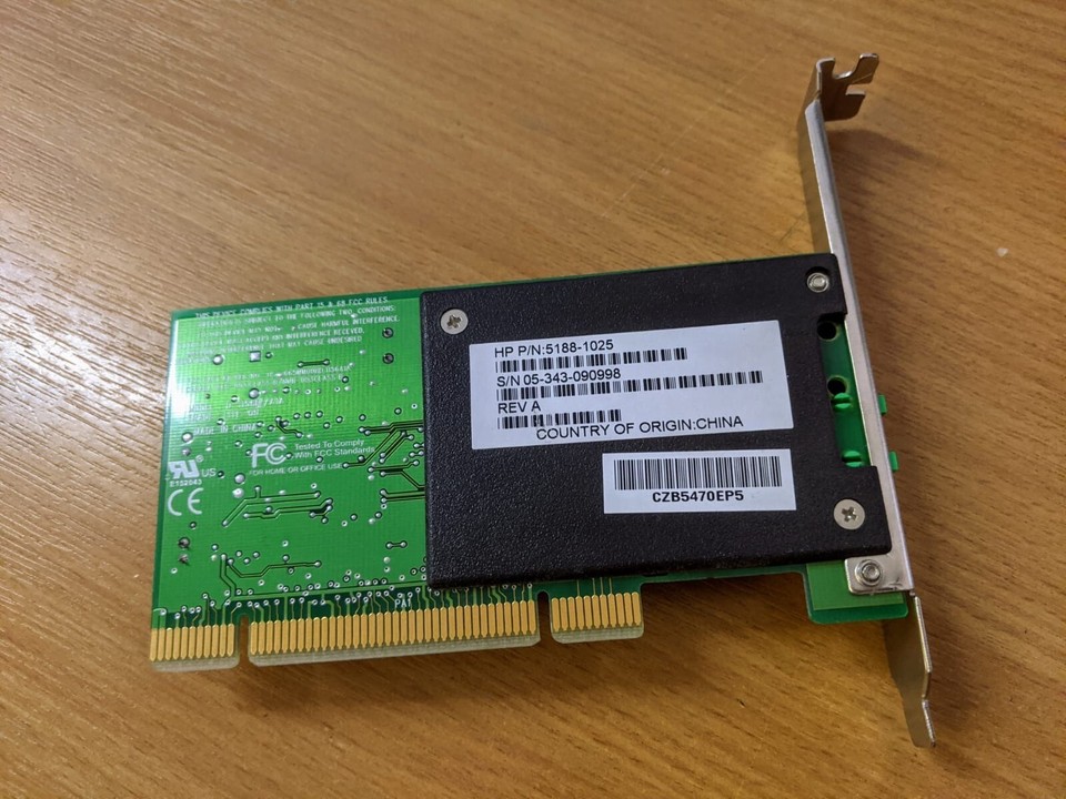 Liteon D-1156 56K Modem Pci-Karte Desktop PC Computer 13cm Höhe HP 5188 ...