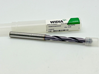 WIDIA New Carbide Jobber Drill - 5.20mm, 82mm OAL, 140°, 2FL ...