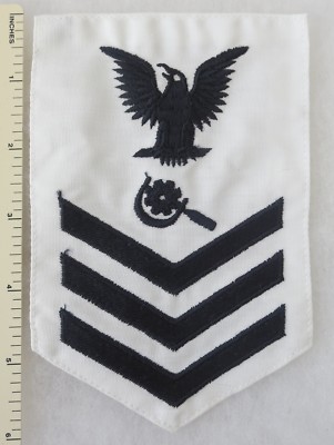 US NAVY MACHINERY REPAIRMAN PETTY OFFICER PO RATE PATCH on White ...