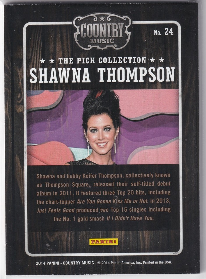 Shawna Thompson 2014 Panini Country The Pick Collection Retail ...
