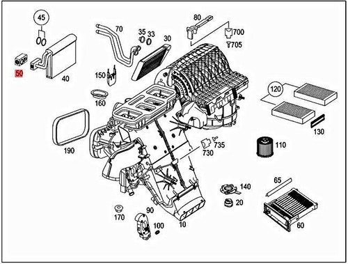 Genuine MERCEDES V251 W164 W251 X164 MPV Air conditioner case Valve ...