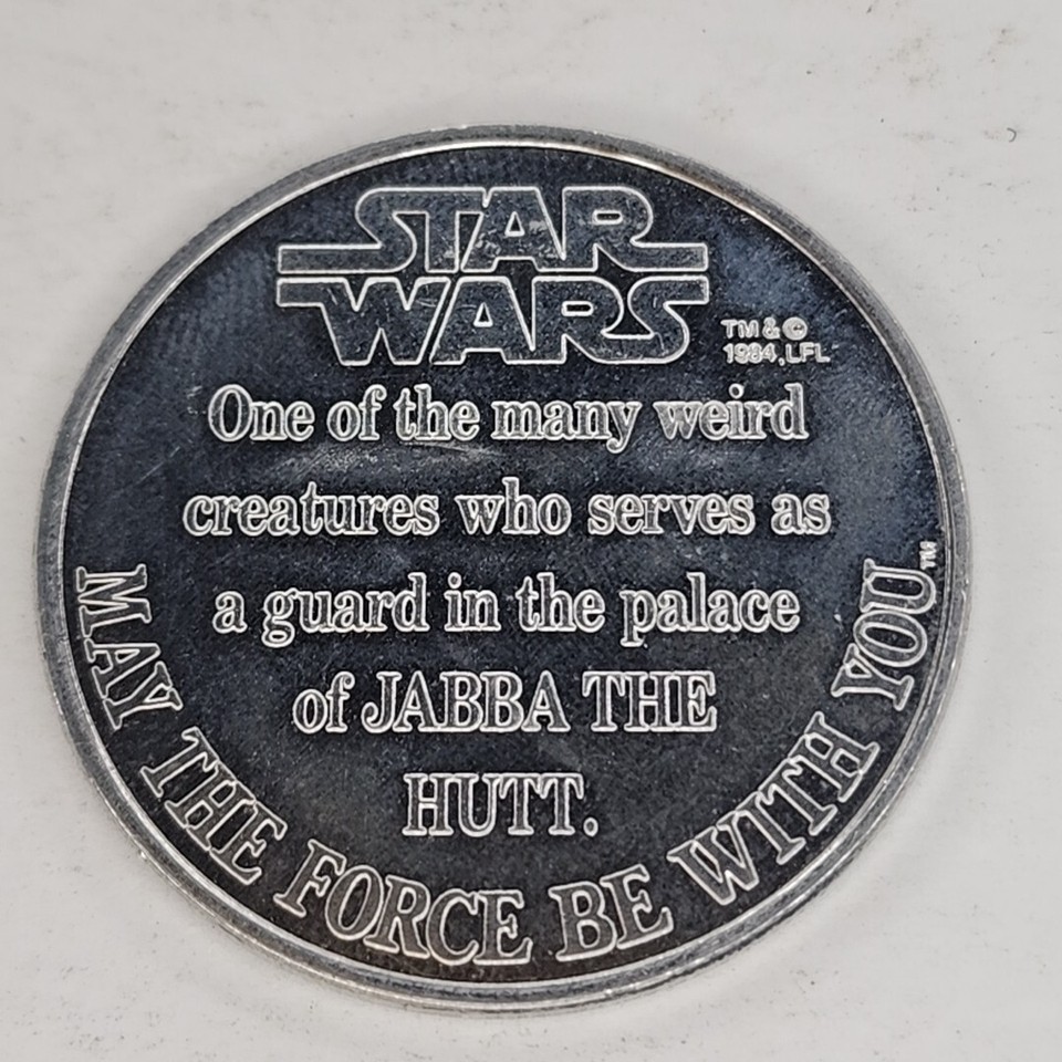 1984 Star Wars Power of the Force Barada Skiff Sentry Collectors Coin ...