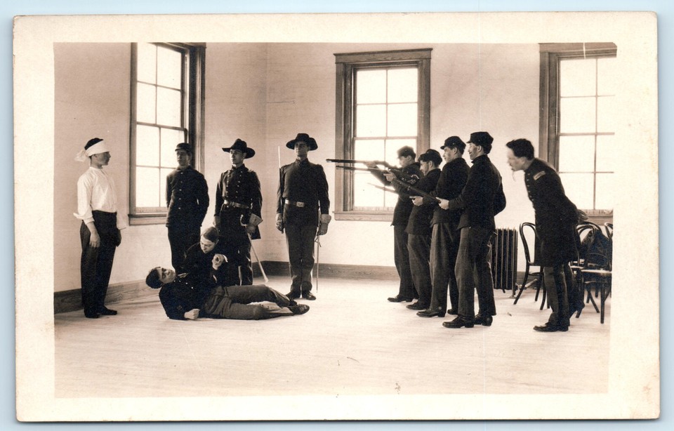 Army Soldiers Firing Squad Civil War Uniforms Real Photo Postcard | eBay