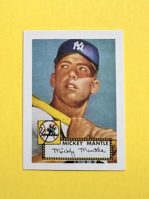 MICKEY MANTLE ~ REPRINT OF 1952 ROOKIE CARD (NM-MT) ~ YANKEES ~ HOF v3 ...